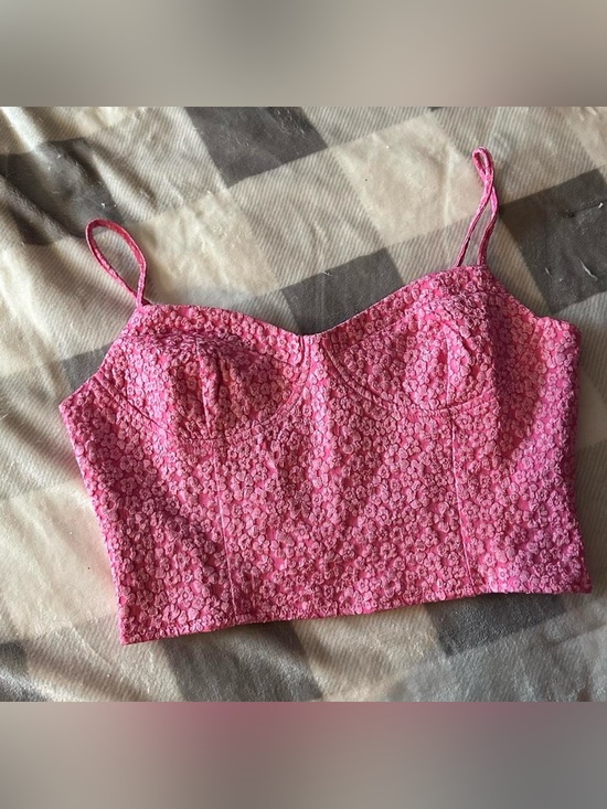 Lush | Tops | Lush Pink Floral Corset Top | Poshmark